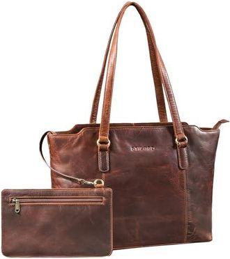 STILORD Livia Sac &agrave; Main en Cuir pour Femme Grand - Ensemble 2 Pi&egrave;ces avec Portefeuille Sac &Eacute;l&eacute;gant pour Travail et Quotidien Sac &Eacute;paule en Cuir V&eacute;ritable Cou