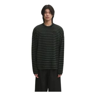 Wood Wood Tya Gestreifter Oversized Pullover - - Knitwear - Herren - Gr&uuml;n - XL