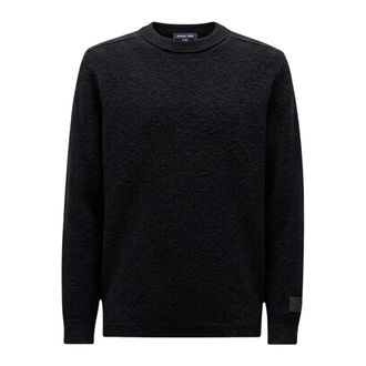 C.P. Company Rundhals-Pullover mit Rippb&uuml;ndchen - - Knitwear - Herren - Schwarzk - L