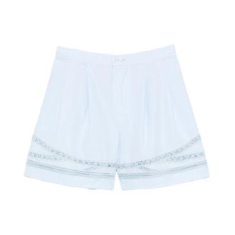 Ermanno Scervino Spitzenshorts mit Falten - - Shorts - Damen - Blau - S