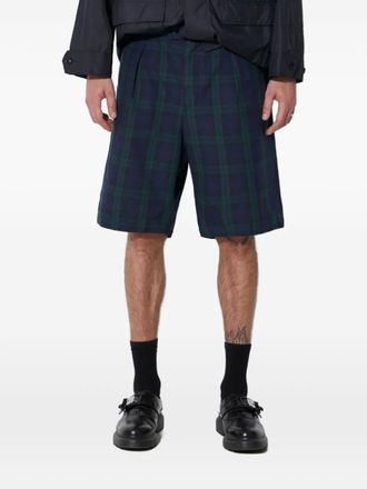 Engineered Garments Shorts mit Schottenkaro - Blau