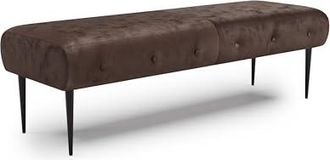 Cavadore Sitzbank Amba, Trendige Polsterbank 2,5-sitzig für Küche, Esszimmer oder Wohnküche / Küchenbank passend zum 2,5-Sitzer Amba / 139 x 52 x 54 / Hochwert