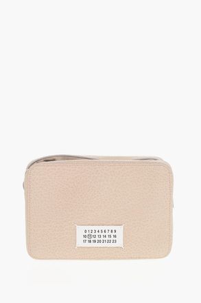 Maison Margiela MM11 Hammered Leather Shoulder Bag 5A with Canvas Detail Maison Margiela