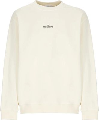 Stone Island Homme, Sweatshirts et sweats &agrave; capuche, Beige, Taille: S SweaT-shirt ras du cou coupe oversize