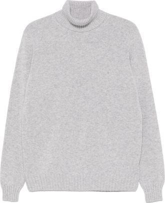 Dell'Oglio Klassischer Kaschmirpullover - Grau