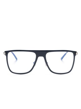 Tom Ford Eyewear lunettes de vue à monture pilote - Bleu