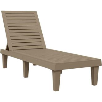 vidaXL Sonnenliege Hellbraun 155x58x83 cm Polypropylen Vidaxl