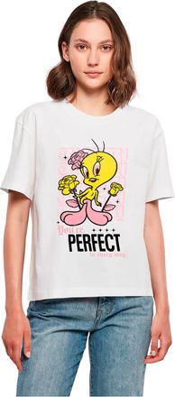 Merchcode Merchcode Womens MC1256-Tweety Perfect Tee T-Shirt, White, Medium