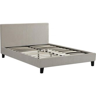 Habitat et Jardin Doppelbett aus Cord Ambre - 160 x 200 - Beige