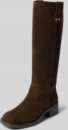 Bianco Stiefel aus Leder mit Blockabsatz
