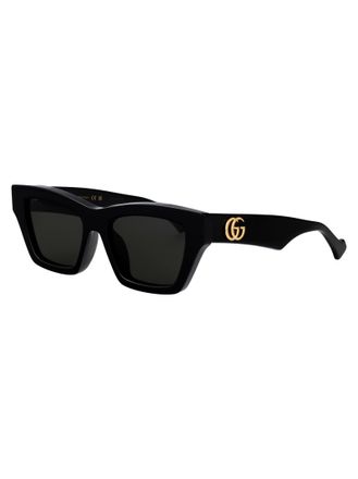 Gucci Womens Sunglasses Black Acetate Black-Black-Grey Black/black/grey