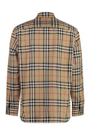 Burberry Check-Print Cotton Shirt - Beige
