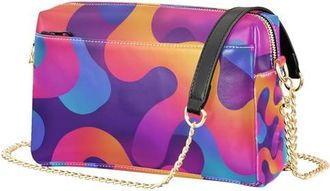 Mnsruu Sacs à bandoulière pour femme, sac à main en cuir à motif dégradé coloré