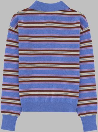 Guest In Residence Cashmere Polo Collegiate Sweater - Blue