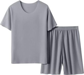 Generic Pyjama Hommes Xxxl, Pyjama Homme Short Ensemble, Pyjamas Court Homme, Vêtement De Nuit, Sleepwear, Pyjama 2 Pièces, Casual, Doux Et Confortable, Grand