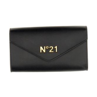 N&deg;21 Geldb&ouml;rse mit Kette und Logo - - Accessories - Damen - Schwarzk - ONE SIZE