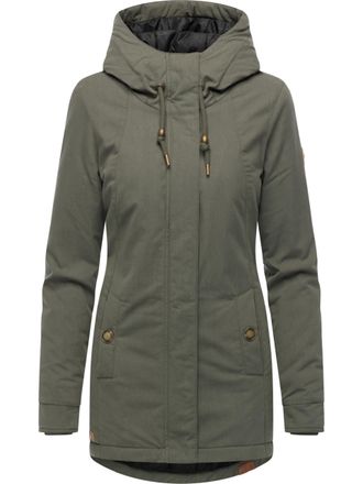 Ragwear Damen Winterparka warme Winterjacke mit Kapuze Monadena Parka YOUMODO Dark Olive Gr. XXL