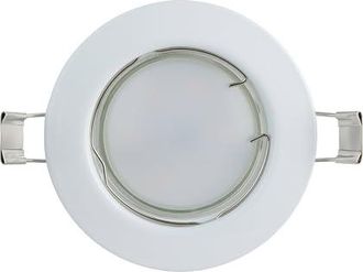 Eglo 3er-Set Einbaustrahler Peneto, Spots Set aus Stahl in Wei&szlig;, 3 Einbauleuchten mit GU10 Fassung, LED Leuchtmittel inklusive, Spot flach, &Oslash; 7,8 cm