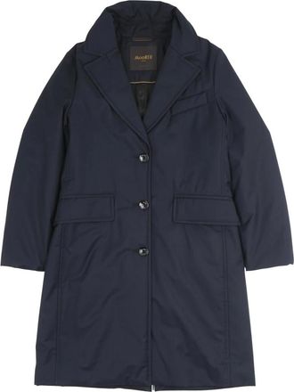 Moorer Femme, Manteaux, Bleu, Taille: 36 FR Single-Breasted Manteaux