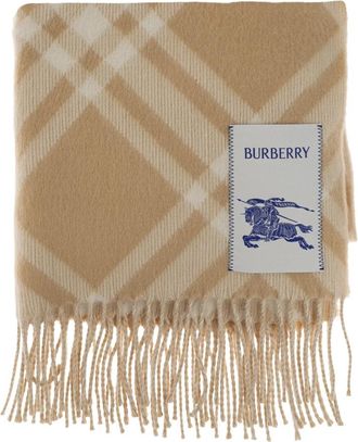 Burberry Alpaka-Wollschal mit Karomuster - - Accessories - unisex - Beige - ONE SIZE