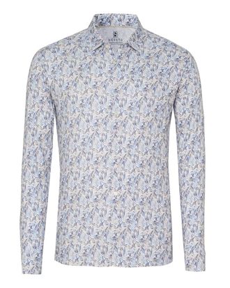 DeSoto Softes Jerseyhemd mit floralem Print und Kentkragen in