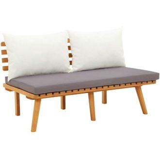 vidaXL Vidaxl - Banc de jardin avec coussins 115 cm Bois solide dacacia