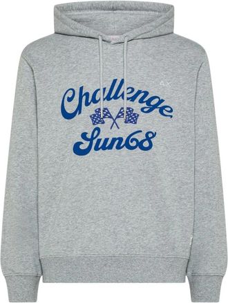 Sun 68 Baumwoll-Hoodie mit Print - - Sweatshirts & Hoodies - Herren - Grau - L