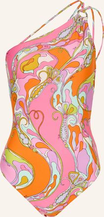 Pucci One-Shoulder-Badeanzug rosa