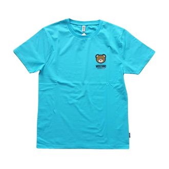 Moschino Logo Stretch Jersey - - Tops - Herren - Blau - L