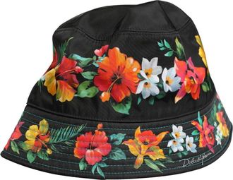 Dolce & Gabbana Homme, Accessoires, Multicolore, Taille: ONE Size Bob en nylon &agrave; imprim&eacute; floral