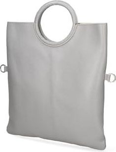 Gave Lux Sac &agrave; main pour femme en cuir v&eacute;ritable Made in Italy 29x30x1 cm GLX228105023FBG, gris, Taille unique