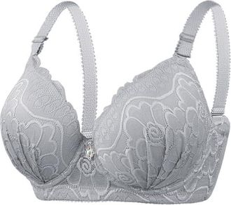 Generic 2026 Soutien-gorge pour femme d&eacute;contract&eacute; r&eacute;glable respirant sans anneau en acier fronc&eacute; et ajustement 03, gris, 74
