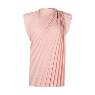 Colville Rosa Plissiertes &auml;rmelloses Top - - Tops - Damen - Rosa - 2XS