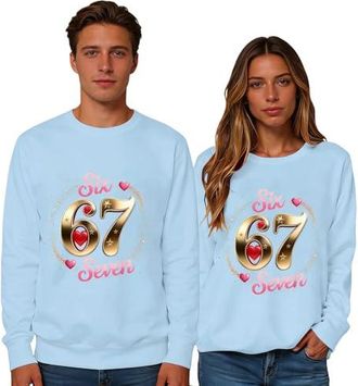 Generic Sweatshirt Hommes Couple Sans Capuchon Sweat &agrave; Capuche Moche Impression 3D Pull Oversize Sweats Festifs Tendance Moderne Manches Longues D&eacute;contract&eacute; C