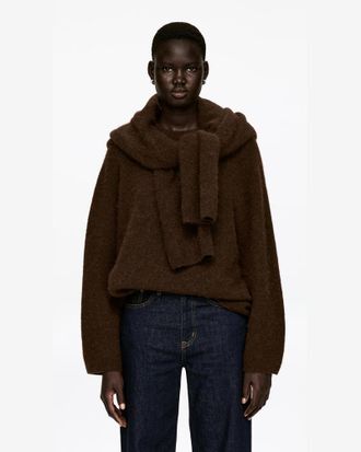 Arket Pullover Aus Alpakawolle Und Wolle -Braun