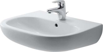 Duravit Duravit - D-Code - Waschbecken 55x43 cm, mit 1 Hahnloch, Alpinwei&szlig; 23105500002
