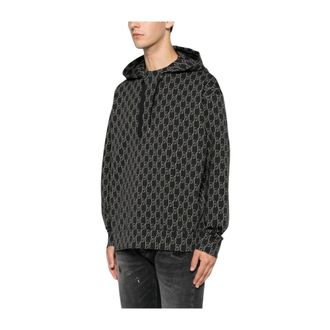 Emporio Armani Monogram Hoodie - - Sweatshirts & Hoodies - Herren - Schwarzk - L