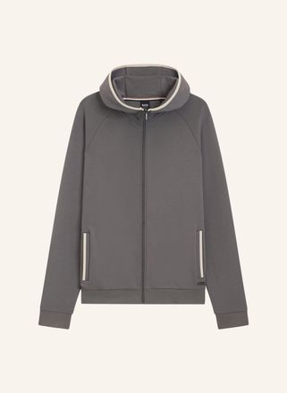 HUGO BOSS Loungewear Jacke Sense Hooded Jacket Regular Fit grau