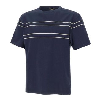 K-Way Homme, Tops, Bleu, Taille: M Fantome Cotton Stripes T-shirt