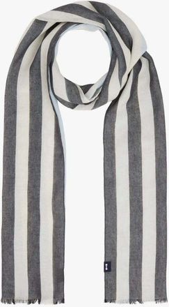 Eden Park Echarpe ray&eacute;e bleue