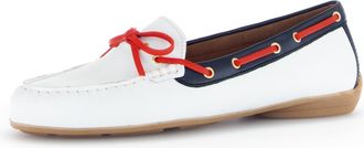 Gabor Damen Slipper, Frauen Slip On,Freizeitschuhe,Mokassins,Halbschuhe,Slides,Schlupfschuhe,schluepfschuhe,Weiss/Marine Kombi,37 EU / 4 UK