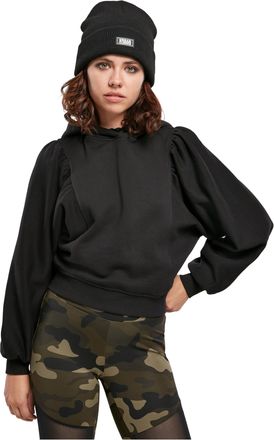 Urban Classics Ladies Organic Gathering Batwing Hoody Black L
