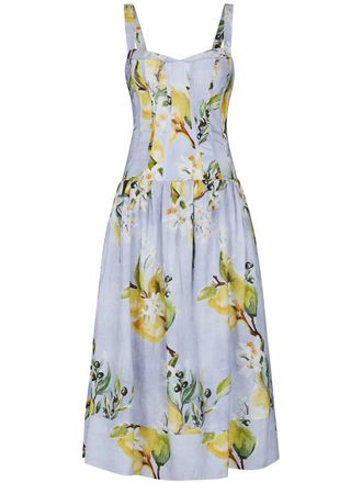 Nicholas robe Makenna à coupe mi-longue - Bleu