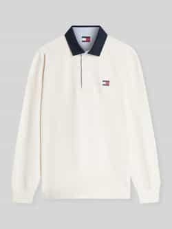 Tommy Jeans Regular Fit Rugbyshirt aus reiner Baumwolle