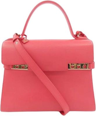 Delvaux Sac Temp&ecirc;te en Cuir de Veau Souple Pre-owned - Femme - Pre-owned - Rose - Taille: ONE Size