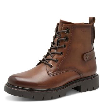 Tamaris Comfort Damen Stiefeletten zum Schn&uuml;ren mit Stretch-Anteil, Braun (Cognac), 39 EU