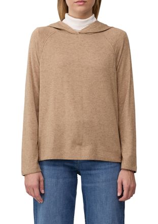 s.Oliver Meliertes Longsleeve aus Stretchjersey mit Kapuze