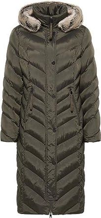 Barbara Lebek Manteau matelassé pour femme avec fausse fourrure, 690, 44 EU