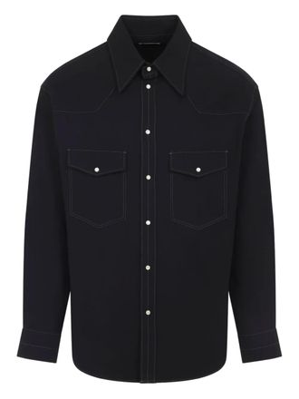 Christophe Lemaire chemise &agrave; poche poitrine - Noir