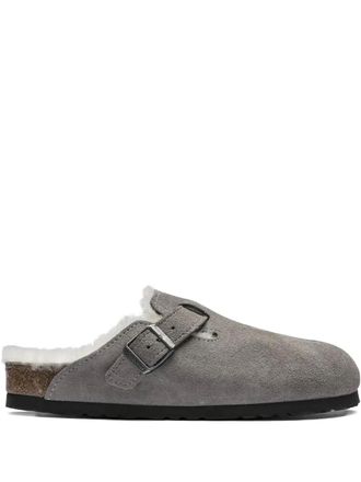 Birkenstock Boston Mules aus Shearling - Grau
